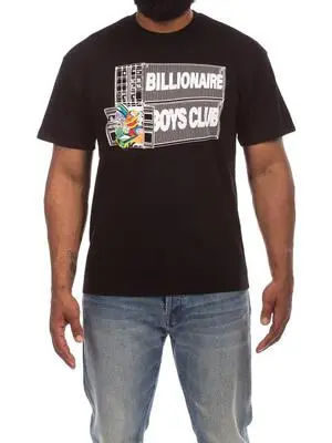 BILLIONAIRE BOYS CLUB Shipment Cotton Graphic T-shirt Black