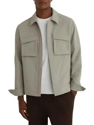 REISS Divide Technical Overshirt - Stone