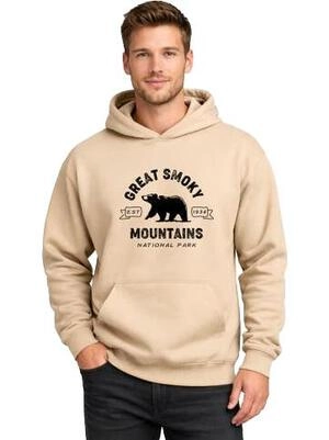 SIMPLY SAGE MARKET Vintage Great Smoky Mountains National Park Graphic Hoodie - Dust