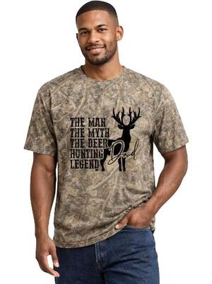 SIMPLY SAGE MARKET The Deer Hunting Legend Heavyweight Tee - Camo