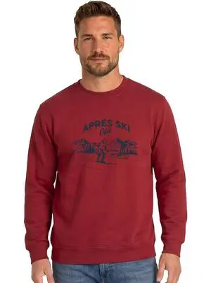 SIMPLY SAGE MARKET Aprés Ski Club Mountains Graphic Sweatshirt Cardinal