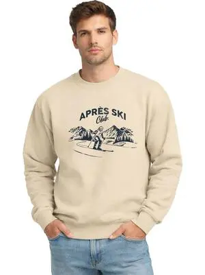 SIMPLY SAGE MARKET Aprés Ski Club Mountains Graphic Sweatshirt Dust