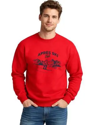 SIMPLY SAGE MARKET Aprés Ski Club Mountains Graphic Sweatshirt Red