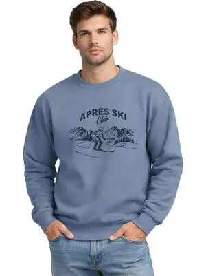 SIMPLY SAGE MARKET Aprés Ski Club Mountains Graphic Sweatshirt Slate