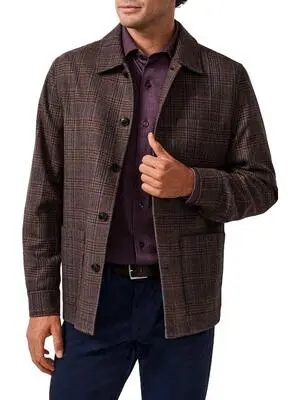 DAVID DONAHUE Wool Shirt Jacket