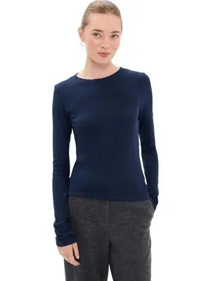 Sprwmn Long Sleeve Baby Tee - Indigo