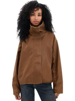Lioness Shoreline Funnel Neck Jacket - Coffee