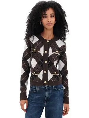 Generation Love Donna Argyle Cardigan - Brown Multi