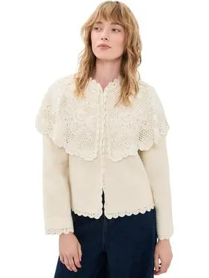 Sea Wright Knit Cape Jacket - Cream