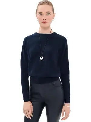 Sprwmn Long Sleeve Raglan Cashmere Sweater - Navy