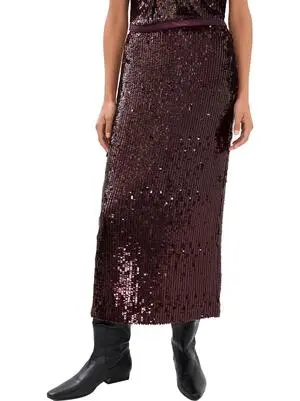 Simkhai Nikki Midi Skirt - Fig