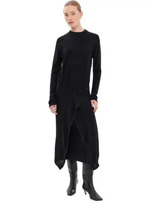 LEMAIRE Buttoned Dress - Black