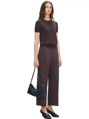 Theory Silvie Shoulder Bag In Calf Hair Dark Pine