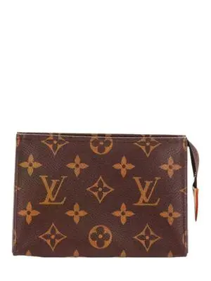 LOUIS VUITTON Toiletry Monogram Canvas 15 Pouch - Brown