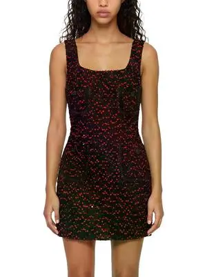Elie Saab Tweed Mini Dress - Black