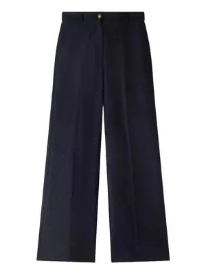 Sandro Rhinestone-embellished Straight-leg Trousers Blue