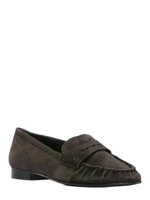 AeydĒ Aldous Suede Penny Loafers - Brown