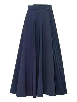 NISSA High-waisted Midi Skirt - Blue