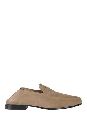 Givenchy Label Loafers In Suede Neutrals