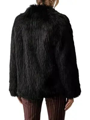 Patrizia Pepe Faux-fur Jacket - Black