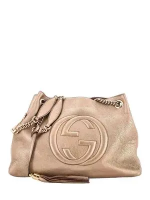 Gucci Soho Chain Strap Leather Medium Shoulder Bag - Gold