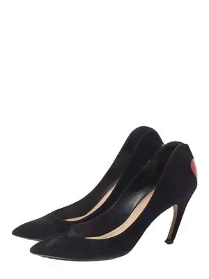 Dior Heart-patch Pointed-toe Pumps - Black