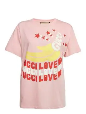 Gucci Graphic-print Oversized T-shirt Pink