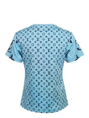 LOUIS VUITTON Monogram Chain-detail T-shirt - Blue