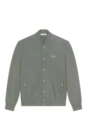 Givenchy Couture Seam Cardigan In Fleece Embroidered Paris - Green