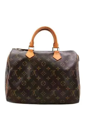 LOUIS VUITTON Speedy Handbag Monogram Canvas 30 Satchel