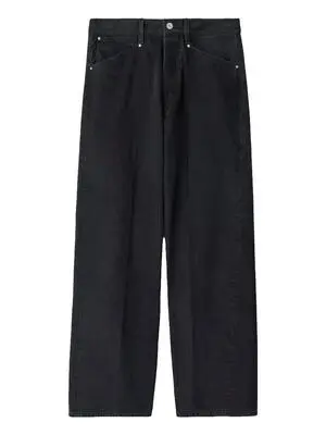 LEMAIRE Straight Five-pocket Pants In Washed Selvedge Denim - Black