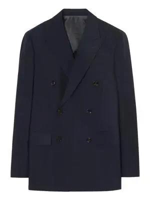 Burberry Wool Sloane Tailored Jacket - Blue