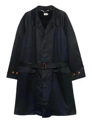 C.P. COMPANY 1990s Belted Trench Coat - Blue