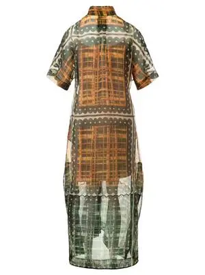 Biyan Graphic-print Silk-blend Maxi Dress - Orange