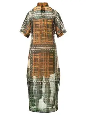 Biyan Graphic-print Silk-blend Maxi Dress - Orange