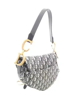Dior 2010s Oblique Saddle Tote Bag Neutrals
