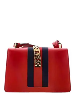 Gucci Sylvie Leather Small Shoulder Bag - Red