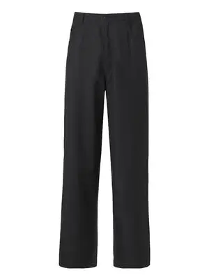 Prada Virgin Wool Wide-leg Pants - Grey