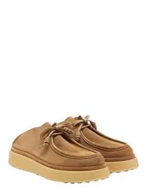 TOD'S Gommino® Suede Platform Mules - Brown
