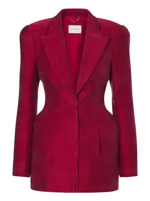 Magda Butrym Silk Blazer Dress - Red