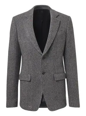 Gabriela Hearst Irving Herringbone Wool And Cashmere Jacket - Grey