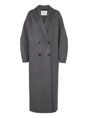 LISA YANG Double-breasted Wool And Cashmere Coat Grey