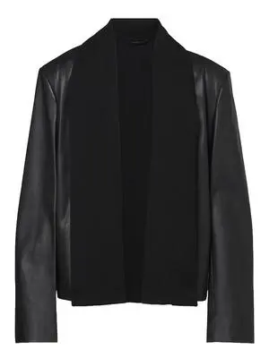 TOTEME Tie-neck Leather Jacket - Black