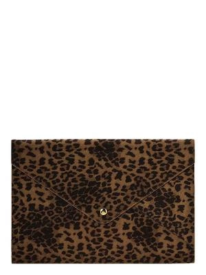 HEAVEN MAYHEM Laptop Sleeve In Brown - Leaopard