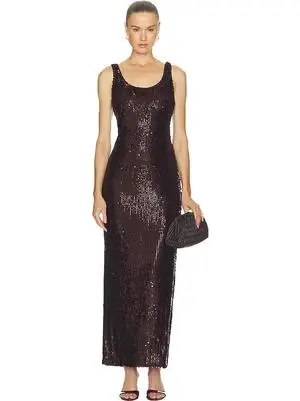 Simkhai Bex Tank Maxi Dress In Burgundy - Fig