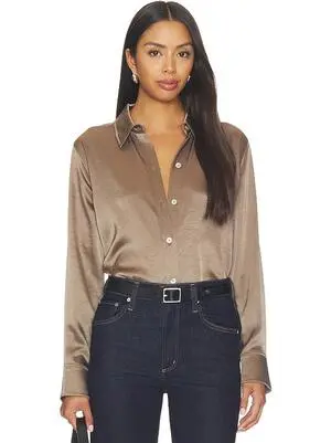 Citizens Of Humanity Tullah Shirt In Brown - Cocoa