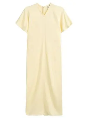 COS Draped V-neck Crepe Midi Dress