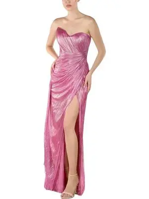 ANDREEA VENECIUC Lumiere Pleated Silk Maxi Dress