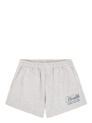 Sporty & Rich Ny Health Disco Elasticated Track Shorts - Grey