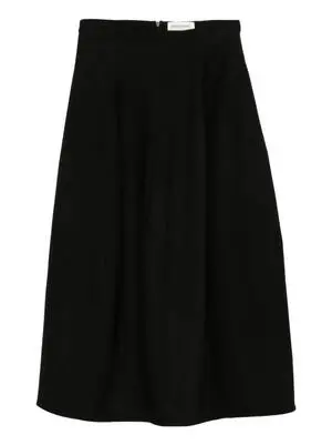 GENTRYPORTOFINO A-line Midi Skirt - Black